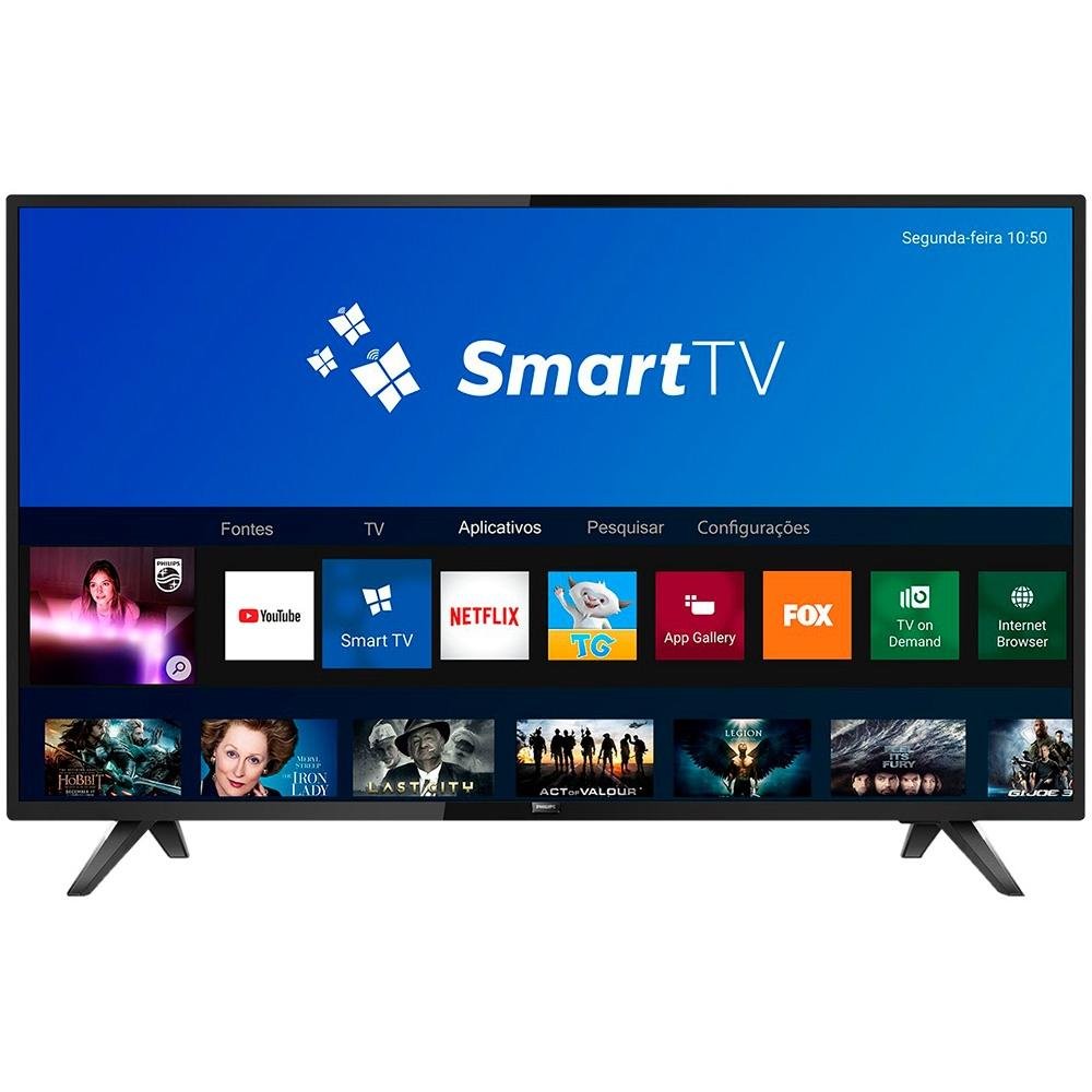 SmartTV 43" Phillips Full HD, Wi-Fi, HDMI | KaBuM!