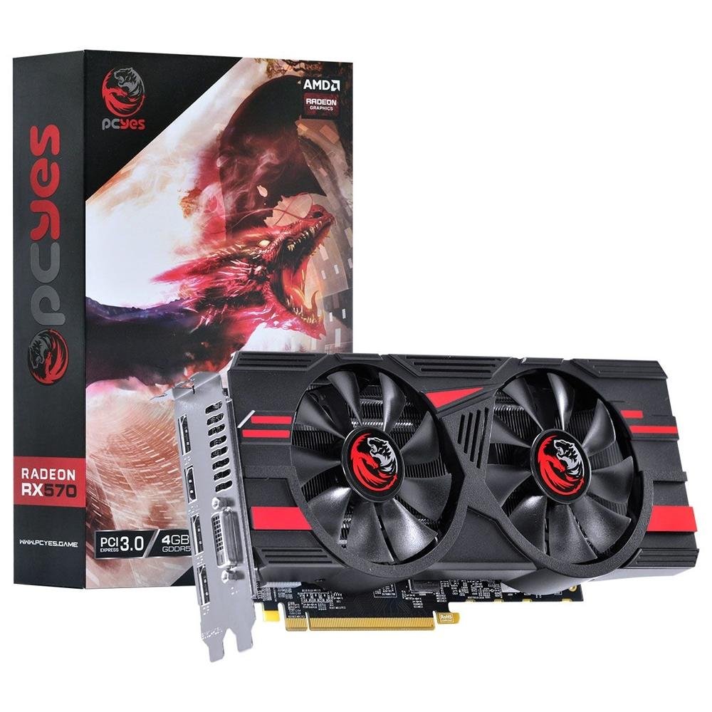 Placa de Vídeo PCYes AMD Radeon RX 570, 4GB, GDDR5 - PJ570RX256GD5