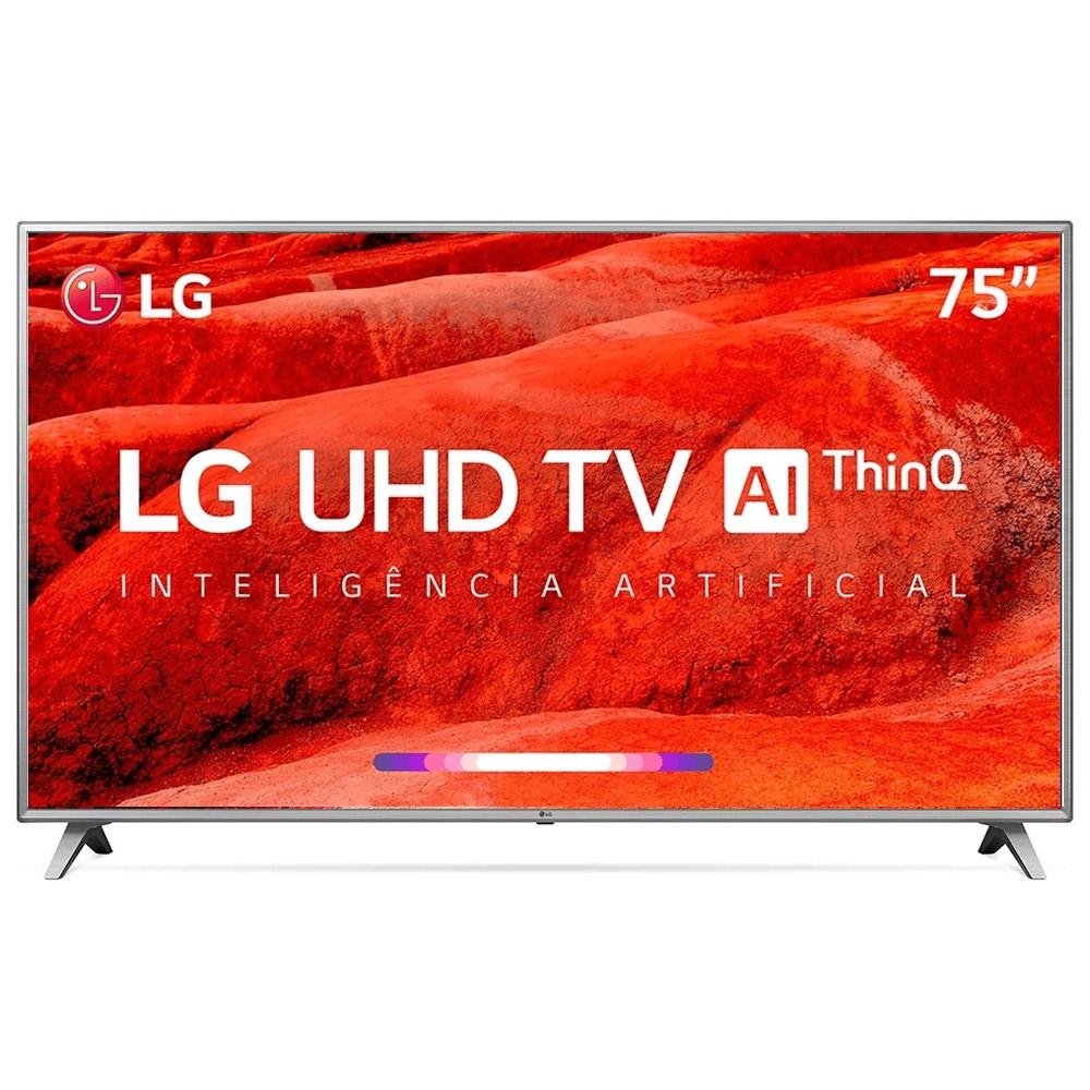 Smart TV LG 75 Polegadas LED UHD 4K, 4 HDMI, 2 USB, Wi-Fi, Conversor ...