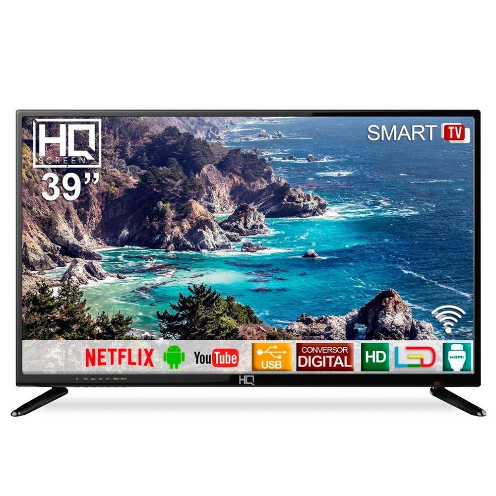 Smart TV HQ 39 Polegadas LED, 2 HDMI, 2 USB, Wi-Fi, Conversor Digital - HQSTV39N