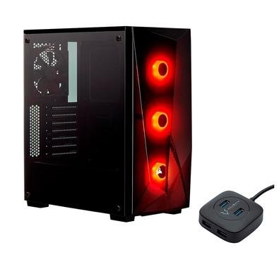 Gabinete Gamer Corsair + Hub USB | KaBuM!