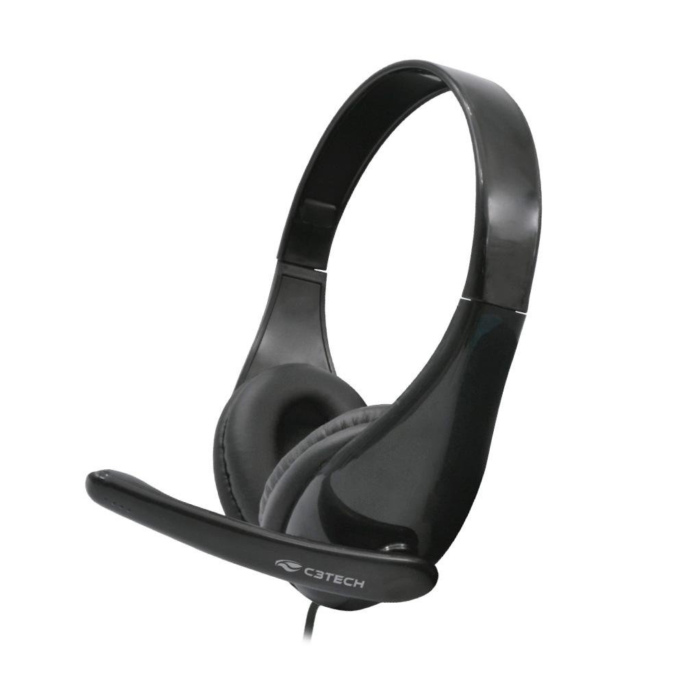 Headset C3-Tech, USB, Preto - PH-340BK | KaBuM!