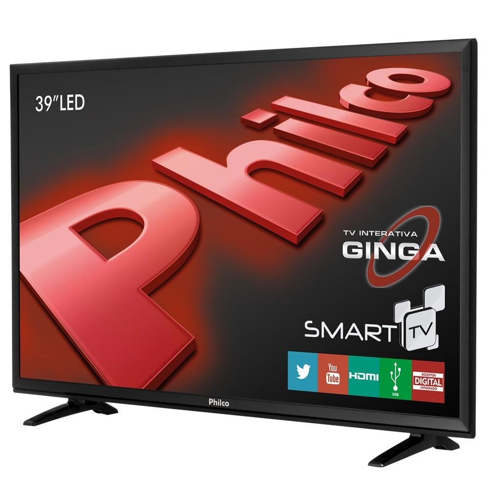 Smart TV LED Philco 39´ HD HDMI USB e Função Ginga Bivolt - PH39E31DSGW