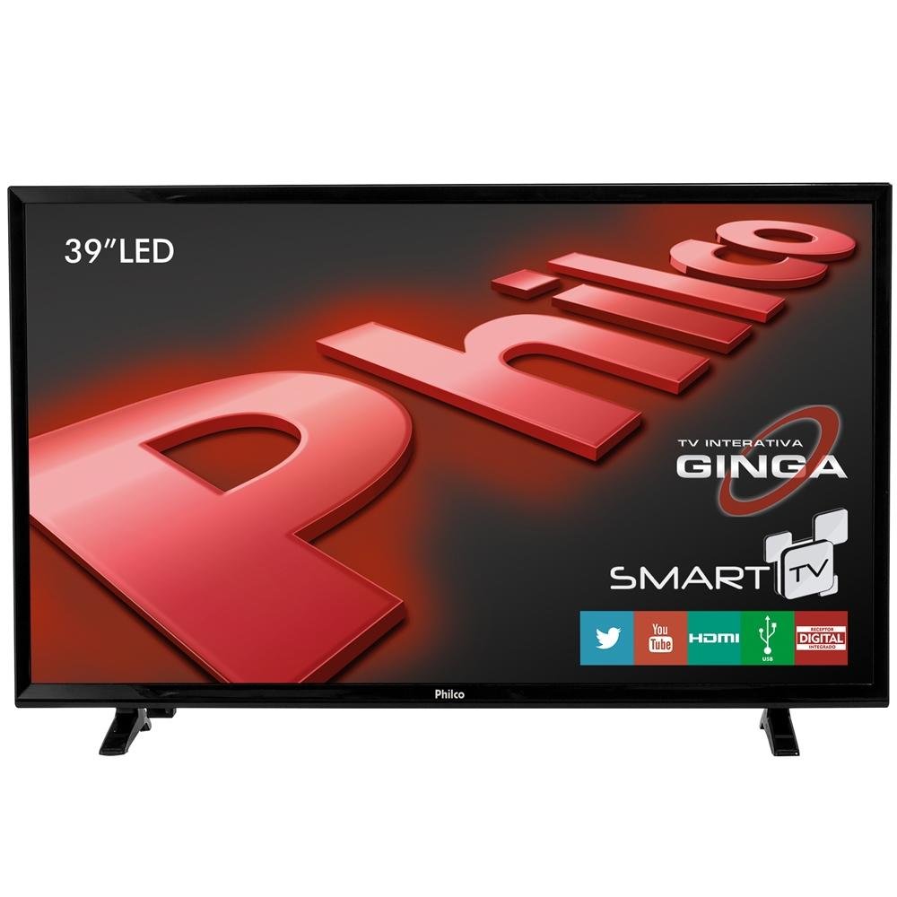 Smart TV LED Philco 39´ HD HDMI USB e Função Ginga Bivolt - PH39E31DSGW