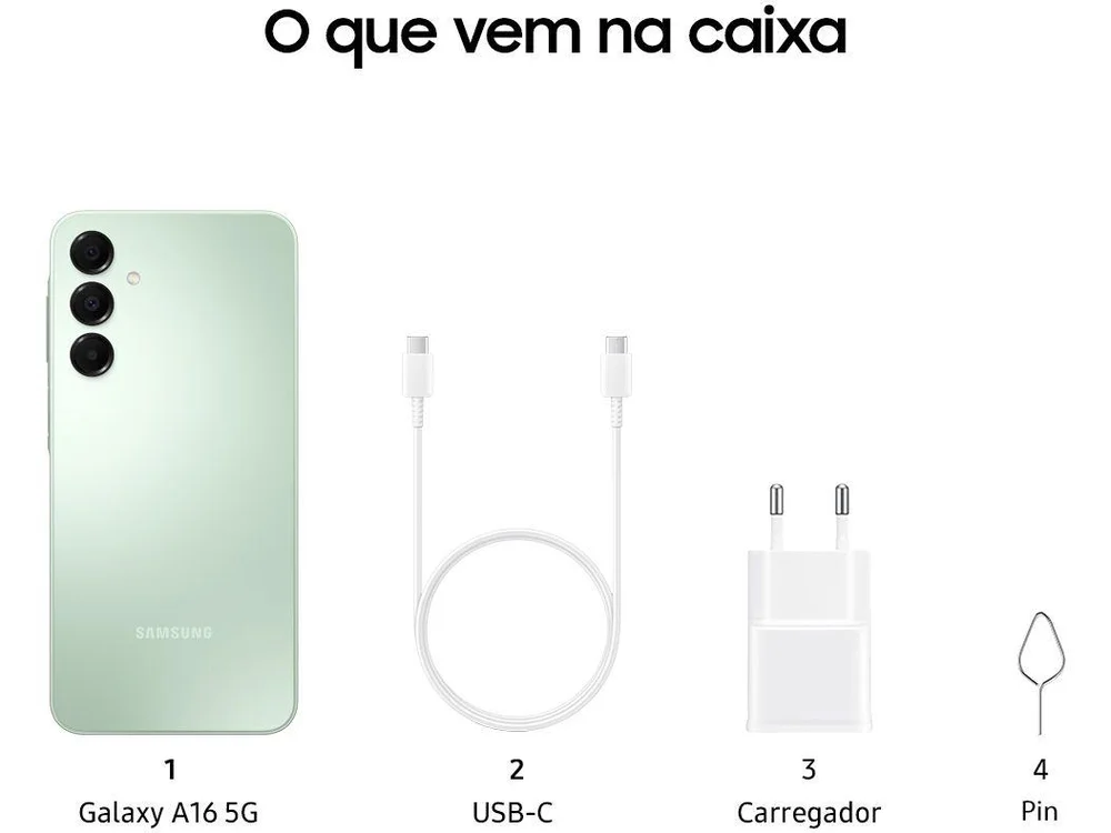 Smartphone Samsung Galaxy A16 128GB Verde Claro 4G