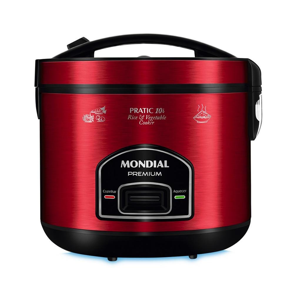 Panela De Arroz El?trica Mondial Pratic Rice Vermelha Pe-46-10x 220v ...