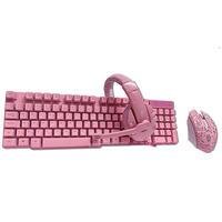 Kit Gamer Rosa EG-53, Teclado, Mouse RGB E Headset | KaBuM!