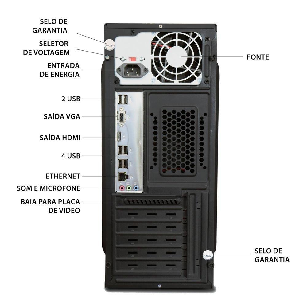 PC Strong Tech Completo, Intel I3, 6GB, 500GB | KaBuM!
