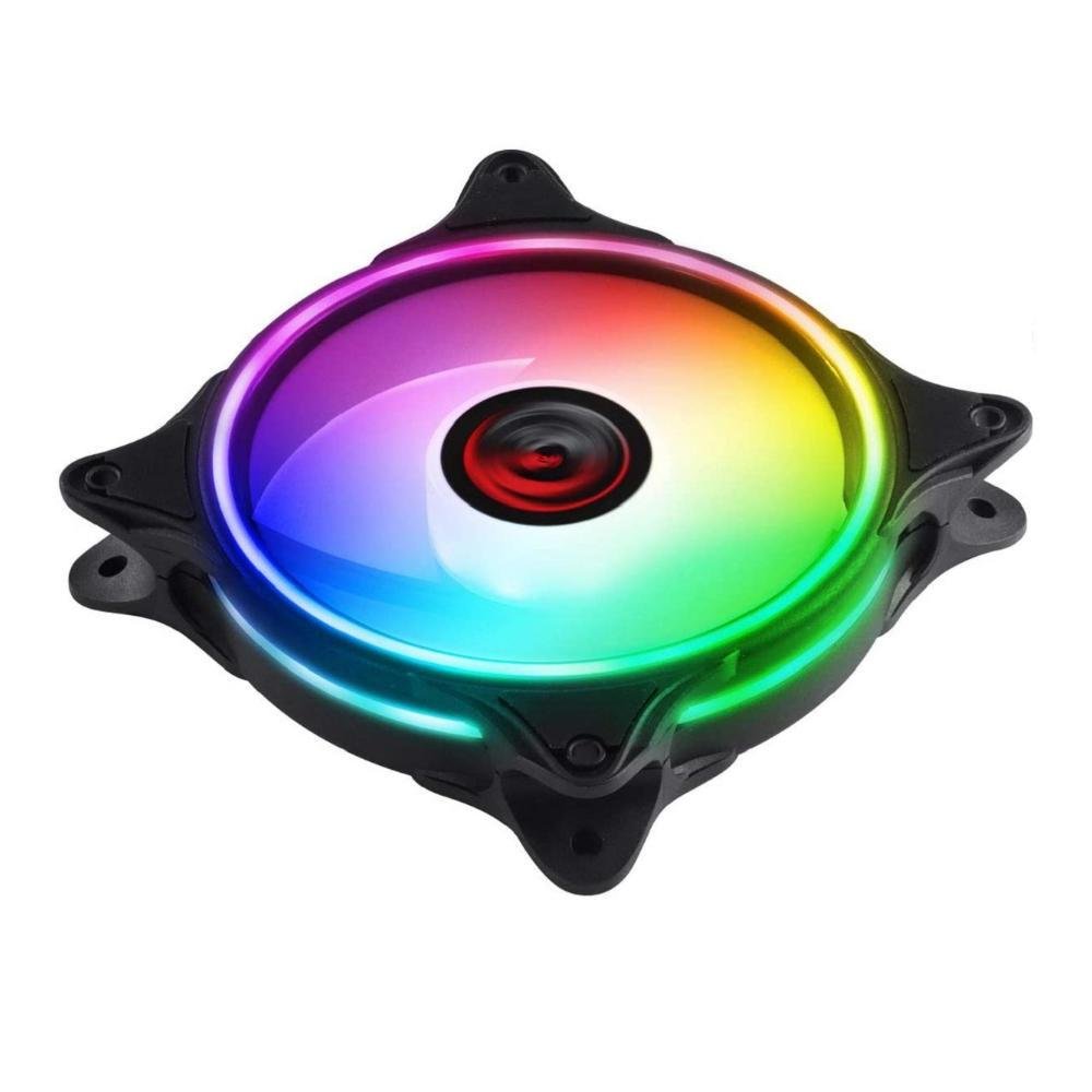 Fan Para Gabinete Pcyes Huracan H2 RGB, 6 Pinos | KaBuM!