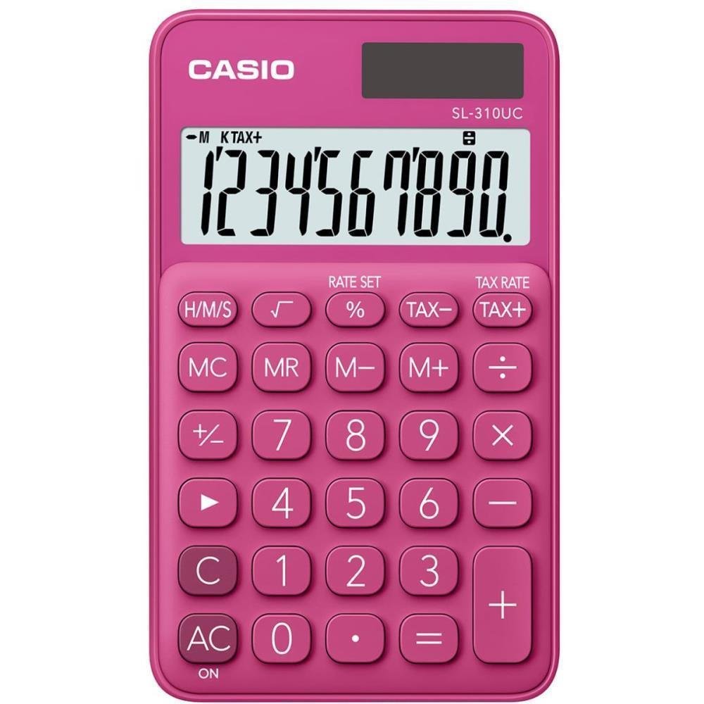 Calculadora De Mesa Casio 10dig rosa Solar KaBuM