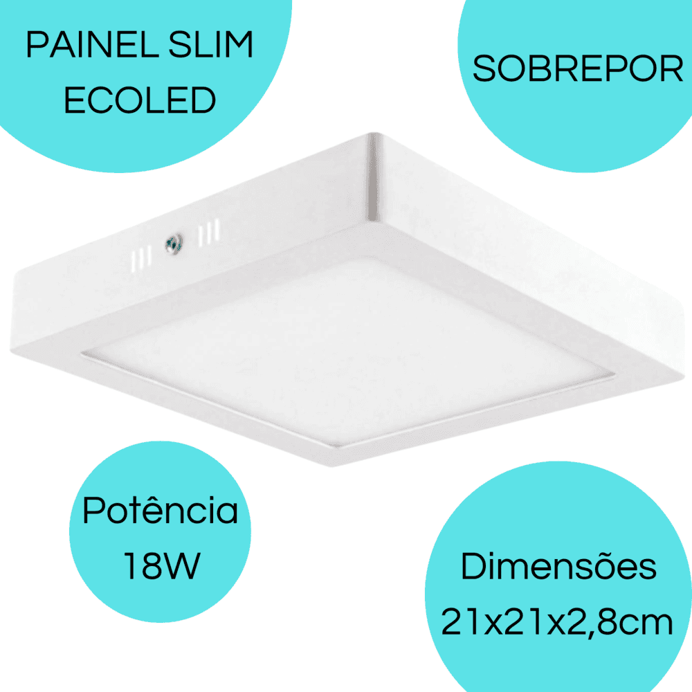 7 Painel Paflon de Teto LED 18w 6500k KaBuM