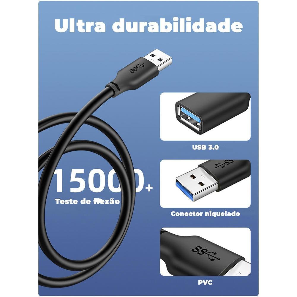 Cabo Extensor Extenso USB 30 2m KaBuM