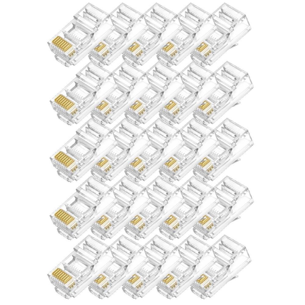 100x Conector Rj45 Cat5e Macho KaBuM
