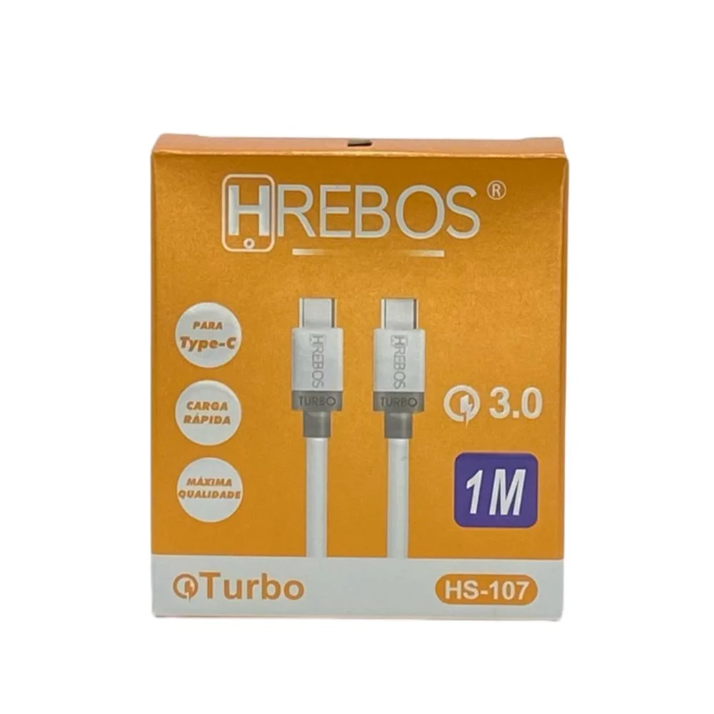 Cabo Hrebos USB Tipo C Turbo 1 Metro KaBuM