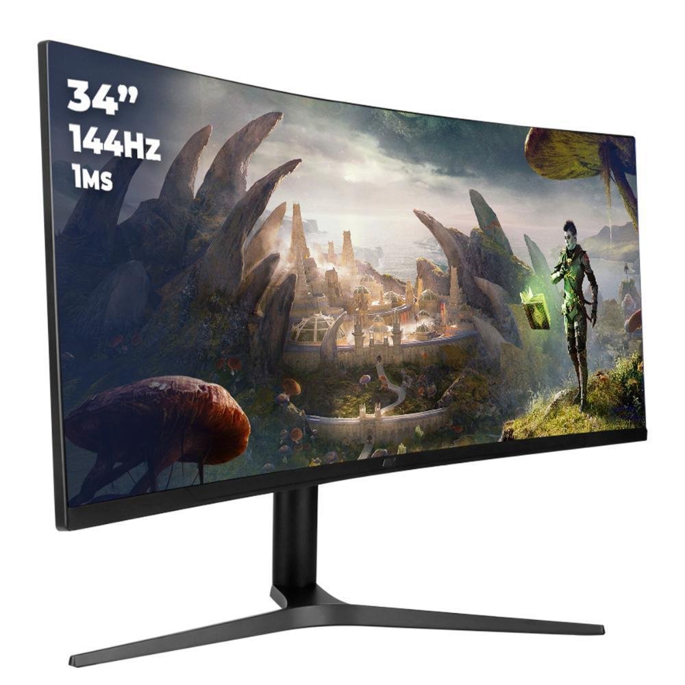 Monitor Gamer Curvo Ultra Wide Luz LED KaBuM