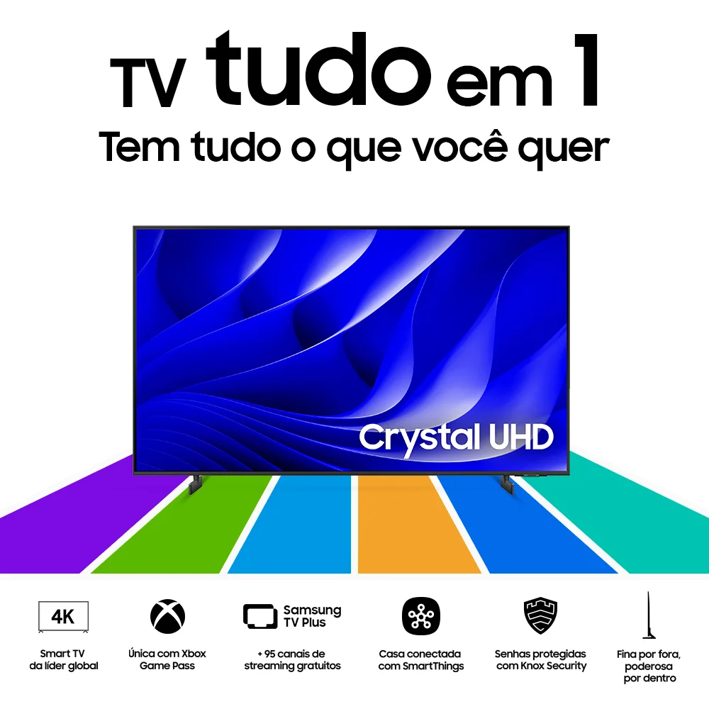 Samsung Smart Tv 43 Crystal UHD 4K Dynamic KaBuM