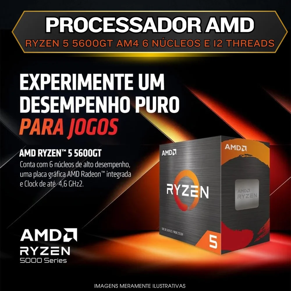 PC Gamer Blue PC AMD Ryzen 5 KaBuM
